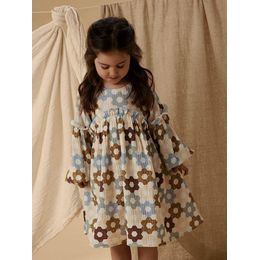Lil Atelier Kleid "Talia" in Beige/ Bunt - 48% | Gr&ouml;&szlig;e 92 | Kinderkleider
