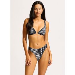 Seafolly Bikini-Oberteil in Dunkelblau/ Wei&szlig; - 64% | Gr&ouml;&szlig;e 34 | Damen-bademode