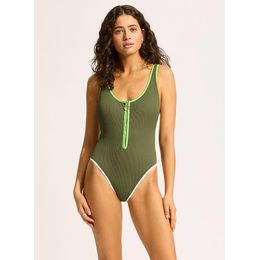 Seafolly Badeanzug in Khaki - 59% | Gr&ouml;&szlig;e 44 | Damen-bademode