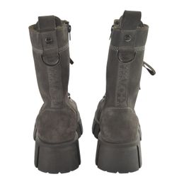 Stiefel Buffalo "Buffalo ESCAPE LACE UP HI WARM", Damen, Gr. 41, taupe, Kunstfaser, unifarben, Schuhe Stiefel