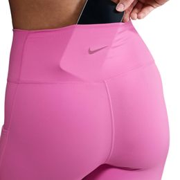 Nike Damen Trainingstights "W NK DF ONE HR 7/8 PKT TGHT"playful pink, Gr. XXL, Obermaterial: 80% Polyester, 20% Elasthan, Hosen
