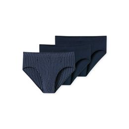 Schiesser Herren Slip "Slip 3PACK Supermini "95/5" 3er Pack", Gr. XXL, blau, Obermaterial: 95% Baumwolle CO. 5% Elasthan EL., Unterhosen