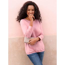 Casual Looks Damen Langarmshirt "Shirt", rosa, Gr. 50, unifarben, 50% Baumwolle, 50% Modal, Shirts