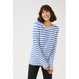 Kaffe Pullover in Wei&szlig;/ Blau - 59% | Gr&ouml;&szlig;e S | Damen-pullover-cardigans