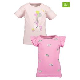 Blue Seven 2er Set: Shirts in Pink/ Roa - 39% | Gr&ouml;&szlig;e 128 | Kinder-oberteile