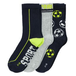 Topolino 3 Paar Jungen Socken mit Fu&szlig;ball-Motiven