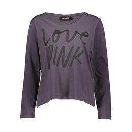 miss goodlife Longsleeve "Love Pink" in Anthrazit - 80% | Gr&ouml;&szlig;e XL | Damen-tops
