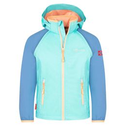Trollkids Zipp-Off-Softshelljacke "Rondane" in T&uuml;rkis - 44% | Gr&ouml;&szlig;e 128 | Kinder-outdoor-jacken