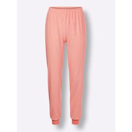 w&auml;schepur w&auml;schepur Damen Schlafanzug in 2 Qualit&auml;ten erh&auml;ltlich, apricot-geringelt, Gr&ouml;&szlig;e 40/42