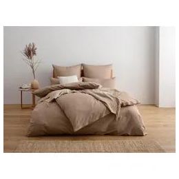 Bettw&auml;sche OTTO HOME "Luisa", braun (mocca), B/L: 135cm x 200cm, 1 Stk., 1 Stk., Renforc&eacute;, B/L: 80cm x 40cm, 2 Stk., Renforc&eacute;, Obermaterial: 100% Baumwolle, Bettw&auml;sche, Bettw&auml;sche, 100% Baumwolle, ab Gr. 135x200, auch in PREMIUM Qualit&auml;ten erh&auml;ltlich