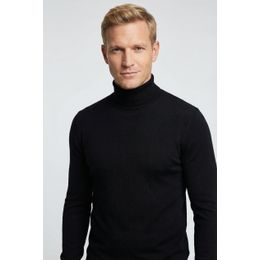 JOOP! Rollkragenpullover JOOP "Donte", Herren, Gr. XXL, schwarz (dunkelblau), Strick, Obermaterial: 100% Wolle, unifarben, regular fit normal, Rippb&uuml;ndchen, Pullover Rollkragenpullover