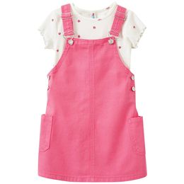 Topolino M&auml;dchen Set mit Latzkleid und T-Shirt