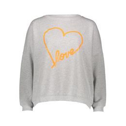 miss goodlife Sweatshirt "Heart Love" in Grau - 83% | Gr&ouml;&szlig;e XS | Damen-sweatshirts-jacken