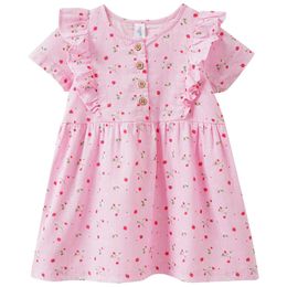 Topomini Baby Kleid mit Erdbeer-Print allover