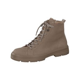 Paul Green Damen Schn&uuml;rstiefelette "Paul Green Stiefelette Nubukleder", Gr. 40,5, beige, Nubukleder, Schuhe