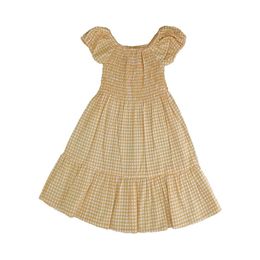 Deux ans de vacances Kleid in Gelb/ Wei&szlig; - 57% | Gr&ouml;&szlig;e 92-104 | Kinderkleider
