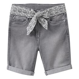 Yigga M&auml;dchen Jeansshorts mit Stoffg&uuml;rtel