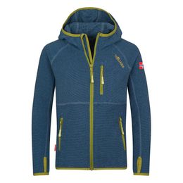 Trollkids Fleecejacke "Sandefjord" in Blau/ Khaki - 41% | Gr&ouml;&szlig;e 176 | Kids-fleecejacken-fleecepullover