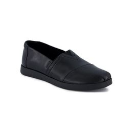 Toms Shoes TOMS Leder-Slipper in Schwarz - 50% | Gr&ouml;&szlig;e 40 | Damen-schuhe-halbschuhe