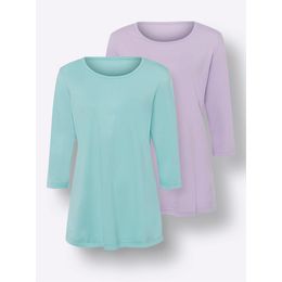 Classic Basics Damen Longshirt "Doppelpack Shirts", bunt, Gr. 54, unifarben, 100% Baumwolle, Shirts