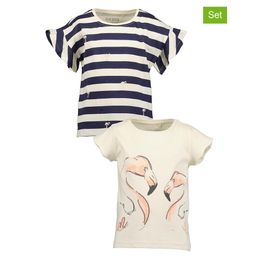 Blue Seven 2er Set: Shirts in Dunkelblau/ Creme - 44% | Gr&ouml;&szlig;e 110 | Kinder-oberteile