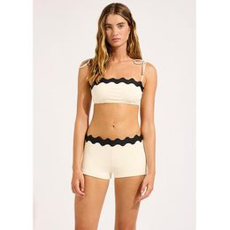 Seafolly Bikini-Oberteil in Creme/ Schwarz - 69% | Gr&ouml;&szlig;e 34 | Damen-bademode