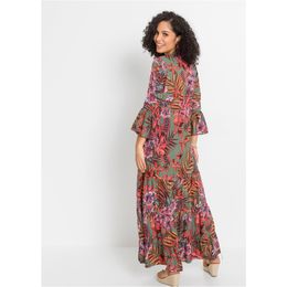 bonprix Damen Maxikleid, bunt, Gr. 36, Obermaterial: 100% Viskose, Kleider, f&uuml;r Fr&uuml;hling und Sommer, aus Viskose, A-Linien-Passform