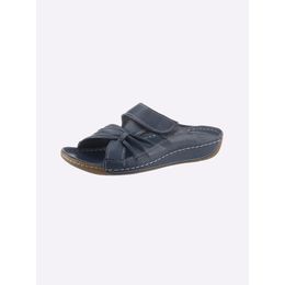 Andrea Conti Damen Pantolette, Gr. 36, blau, Glattleder, Schuhe