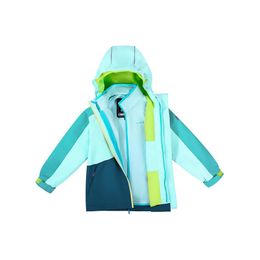 Kamik 3in1-Regenjacke "Estella" in T&uuml;rkis/ Dunkelblau - 58% | Gr&ouml;&szlig;e 104 | Kinder-outdoor-jacken