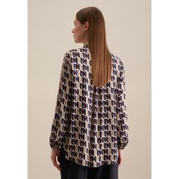 Seidensticker Damen Klassische Bluse "Schwarze Rose", blau, Gr. 36, gemustert, 100% Viskose, Blusen, Tunika Druck