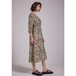 Damen Midikleid, braun, Gr. 40, STREET ONE STUDIO, Stoff, 88% Viskose, 12% Polyamid, Kleider, soft und trageangenehm