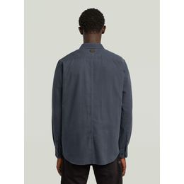 G-Star Raw G-STAR Herren Langarmshirt "Panelled Pocket Regular Shirt", grau, Gr. M, Obermaterial: 58% Baumwolle, 22% Polyester, 20% Baumwolle, Shirts