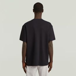 G-Star Raw G-STAR Herren T-Shirt "Script"dk schwarz, Gr. S, bedruckt, Jersey, Obermaterial: 100% Baumwolle, Shirts, mit kleinem Print auf der Brust, Regular Fit