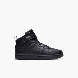 Nike Sportswear M&auml;dchen Sneaker "COURT BOROUGH MID 2 (PSV)", Gr. 30schwarz, schwarz, schwarz, Leder, Synthetik, Schuhe, inspiriert vom Air Force 1,