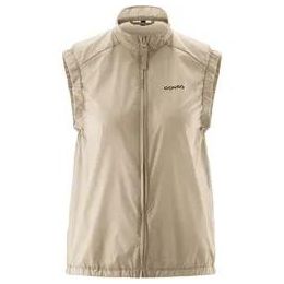 Funktionsweste Gonso "Adventure Vest Wind W", Damen, Gr. 46, cream, 90% Polyamid, 10% Polyester, Westen Funktionsweste, Damen Weste, leichte und winddichte Fahrradweste mit R&uuml;ckentasche