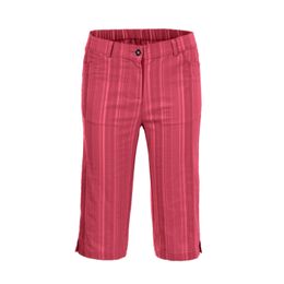 GOLDNER Damen Stoffhose "Kurzgr&ouml;&szlig;e Bermuda in strukturierter elastischer Ware", rot, Gr. 19, Obermaterial: 45% Elastomultiester ELE. 44% Baumwolle