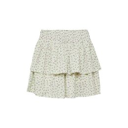 s.Oliver JUNIOR M&auml;dchen Minirocklight beige aop, Gr. 158, bedruckt, gebl&uuml;mt, Web, Obermaterial: 98% Polyester, 2% Elasthan. Futter: 100% Baumwolle,