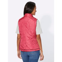 Casual Looks Damen Steppweste, pink, Gr. 40, unifarben, 100% Polyester, Westen
