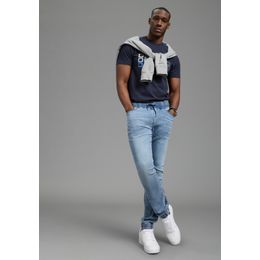 Jogg Pants DELMAO, Herren, Gr. 30, L&auml;nge 32, light blau used, Denim/Jeans, Obermaterial: 65% Baumwolle, 33% Polyester, 2% Elasthan, unifarben, comfort fit lang, Jeans, gerade geschnittenes Bein, mit Gummizug am Bund und Beinabschluss