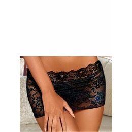 Lascana Damen Stringrock, Gr. 32, schwarz, Obermaterial: 87% Polyamid, 13% Elasthan, Unterhosen, aus leicht transparenter, elastischer Spitze