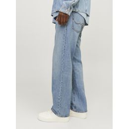 Jack & Jones JACK & JONES Herren Relax-fit-Jeans "JJIALEX mit cleanem Look und Taschenvielfalt", blau, Gr. 31, Abriebeffekte, Denim/Jeans, Obermaterial: 100%