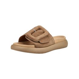 Pantolette Gabor "Gabor Pantoletten Veloursleder", Damen, Gr. 37, braun, Veloursleder, Schuhe Pantolette
