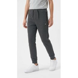 Jogginghose name it "NKMVIMO f&uuml;r Jungen mit B&uuml;ndchen und Stretchkomfort", M&auml;dchen, Gr. 164, N-Gr, grau (dunkelgrau melange), Sweatware, Obermaterial: 60% Baumwolle, 40% Polyester, meliert, unifarben, regular fit kn&ouml;chellang, Hosen Jogginghose, unifarben, casual, regular fit, Baumwollmischung, Rundhals