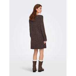 Only Damen Strickkleid "ONLCAROL L/S DRESS KNT NOOS"chocolate martini detail:melange, Gr. S, meliert, Strick, Obermaterial: 72% Polyacryl, 25%