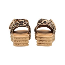 Gabor Damen Keilsandalette "Gabor Sandalen Leder", Gr. 37,5leopard, Leder, Schuhe