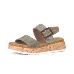 Gabor Damen Plateausandaletten "Plateau Sandale", Gr. 38,5gr&uuml;n, Schuhe