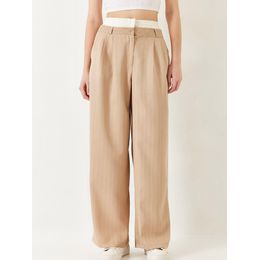 Bianco Lucci Hose Damen Gr&ouml;&szlig;e 42 beige / wei&szlig;