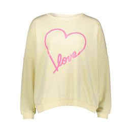 miss goodlife Sweatshirt "Heart Love" in Hellgelb - 69% | Gr&ouml;&szlig;e L | Damen-sweatshirts-jacken