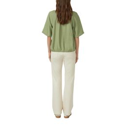 s.Oliver Damen Klassische Blusekhaki, Gr. 42, unifarben, Web, Obermaterial: 84% Viskose, 16% Polyamid, Blusen, mit All-Over Print
