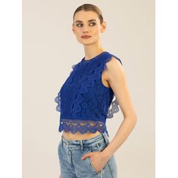 Apart Spitzentop in Blau - 74% | Gr&ouml;&szlig;e 36 | Damen-blusen